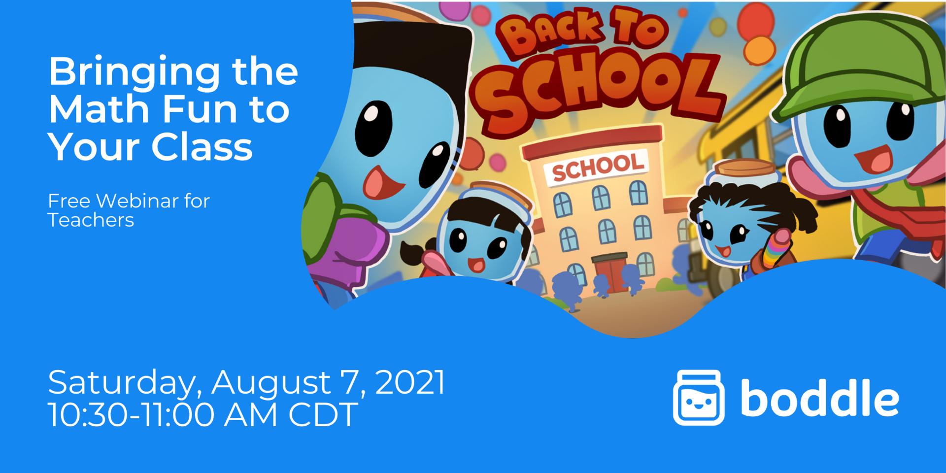 Boddle: Bringing the Math Fun to Your Class (Session 1) · Zoom · Luma