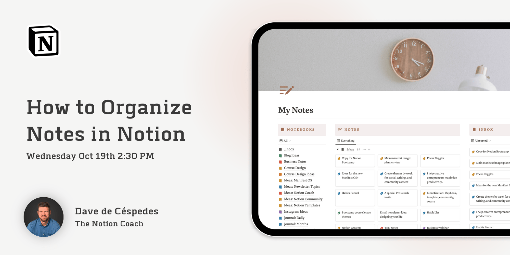 Organize Your Notes in Notion · Zoom · Luma
